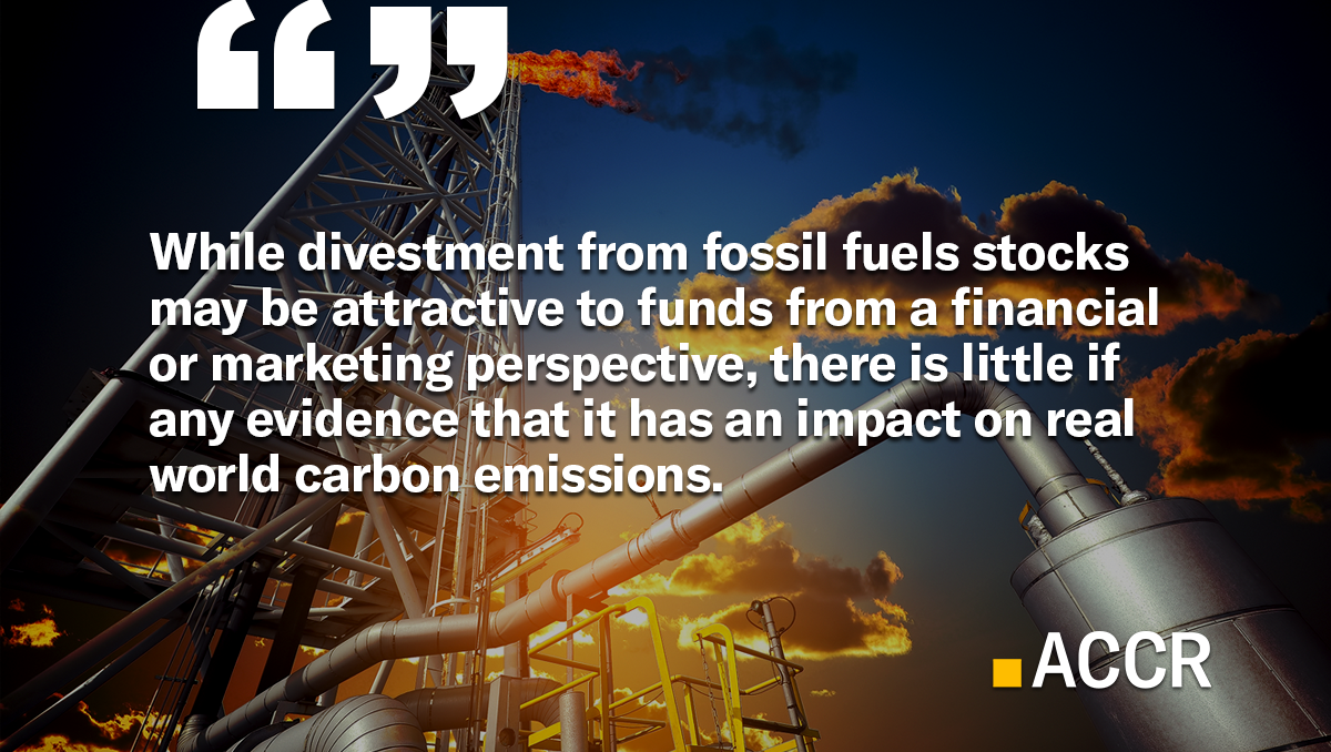 Divestment a cop out - no evidence that divestment decreases emissions ...