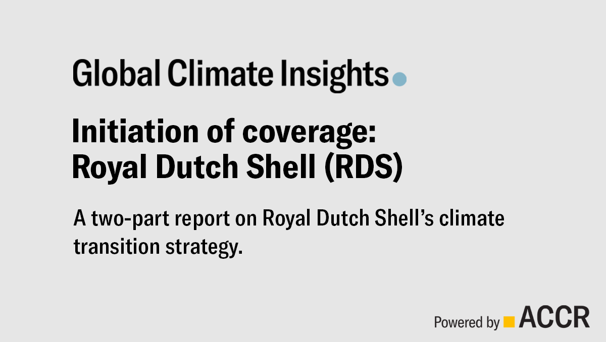 Initiation of coverage: Royal Dutch Shell (RDS) - ACCR
