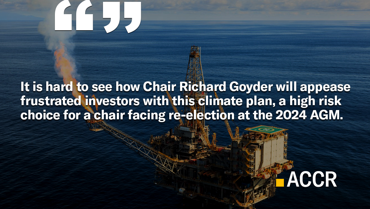 New tone, same climate plan: spotlight must be on Woodside chair - ACCR