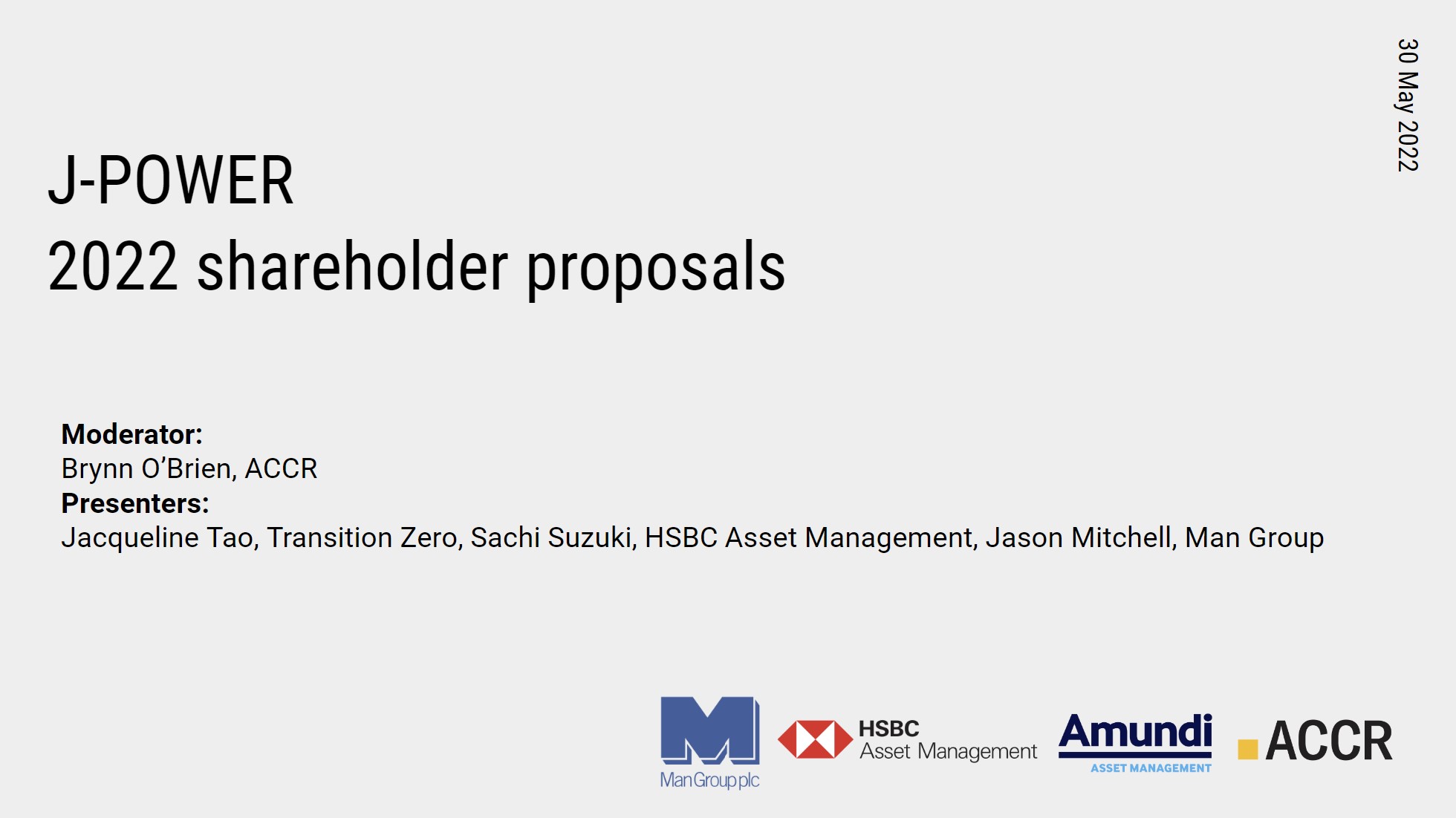 Presentation: Shareholder Resolutions to Electric Power Development Co ...